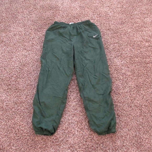 Nike | Pants | Nike Vintage Track Pants Mens Large Green White Nylon ...